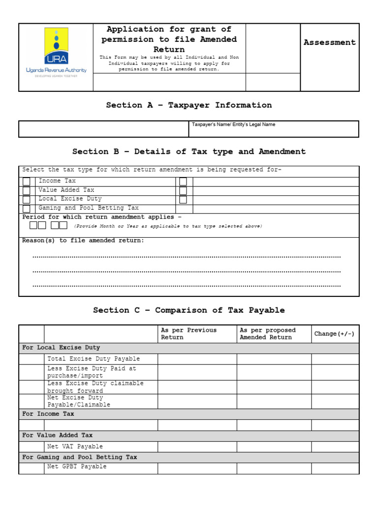 DT2016-Application Form For Grant of Permission To File Amended Return ...