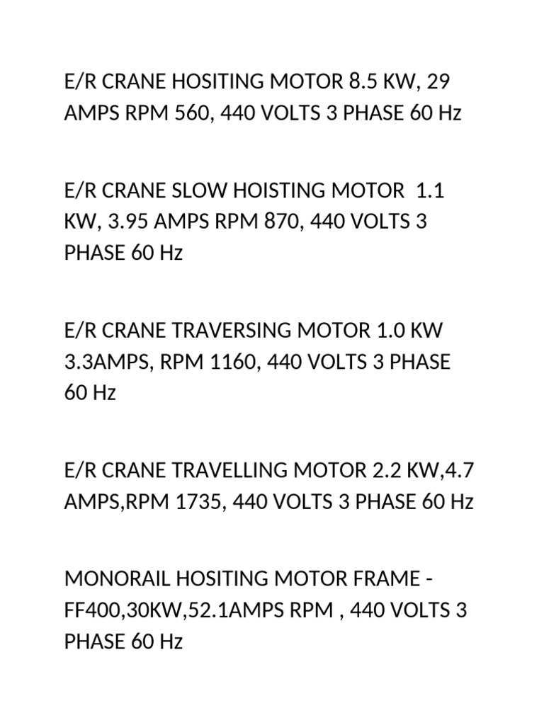 Motor Names | PDF