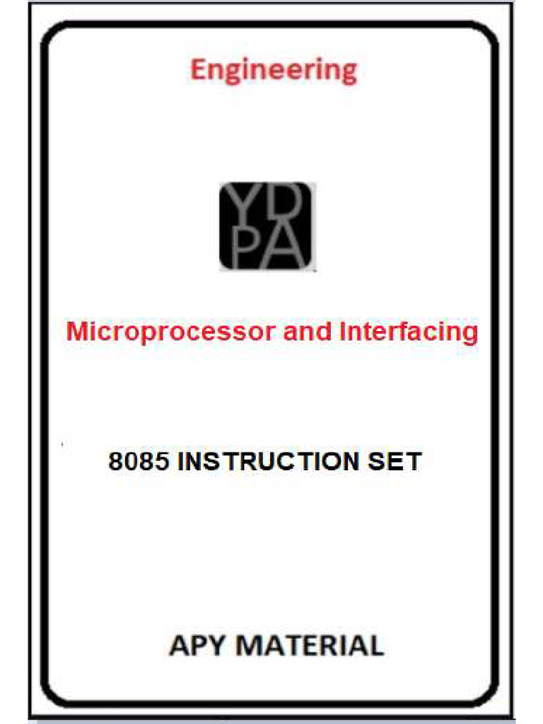 IMP APY Microprocessor and Interface Important | PDF | Assembly Language | Computer Engineering
