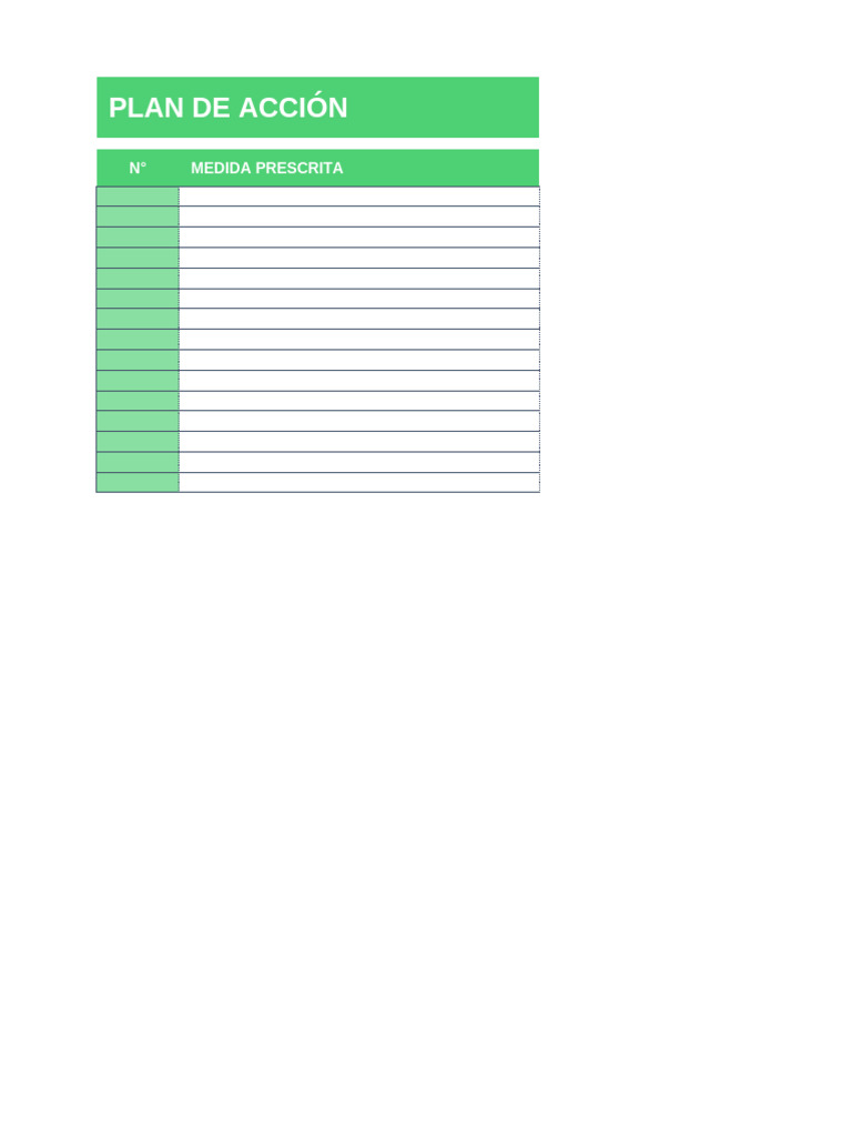 Planilla Plan de Accion | PDF