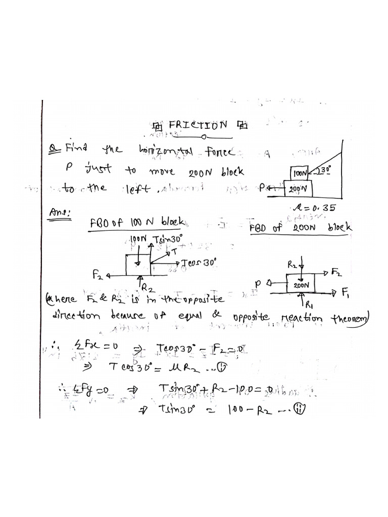 Friction, Impulse & Momentum, Flexible Cord, Varingnon's Theorem Problems by Raiyean | PDF