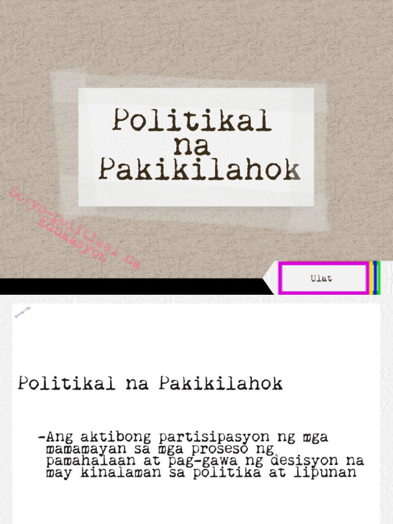 Politikal Na Pakikilahok | PDF