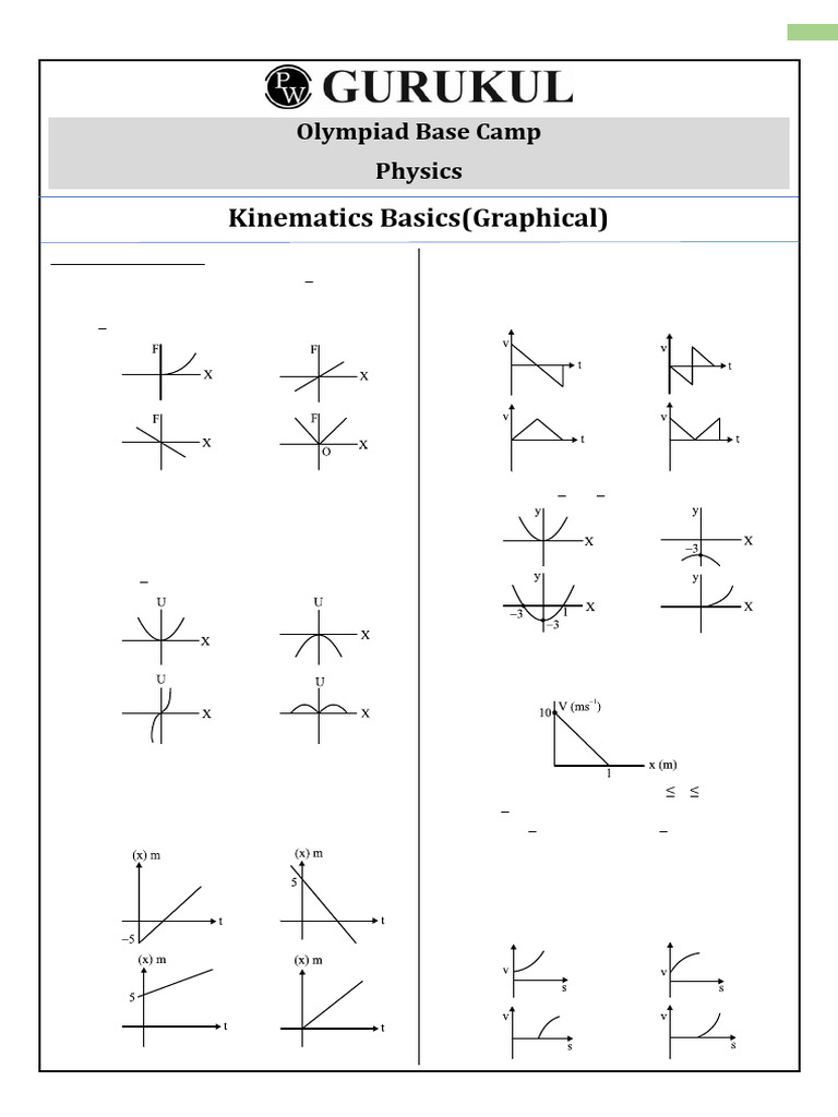 Kinematics Graphs and Questions Guide | PDF | Acceleration | Velocity