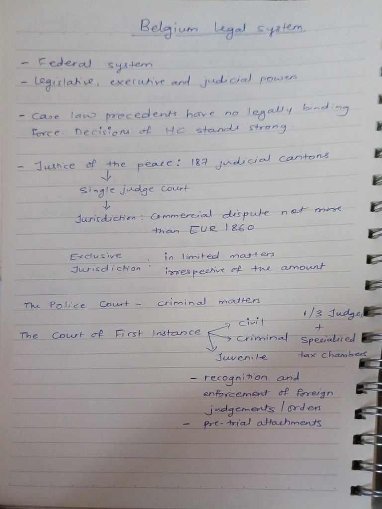 Belgium Legal System | PDF