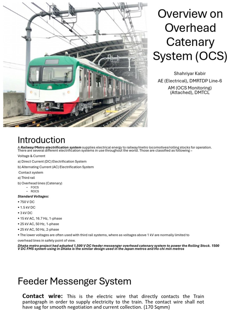 Overview of Overhead Catenary System | PDF | Transport | Electromagnetism