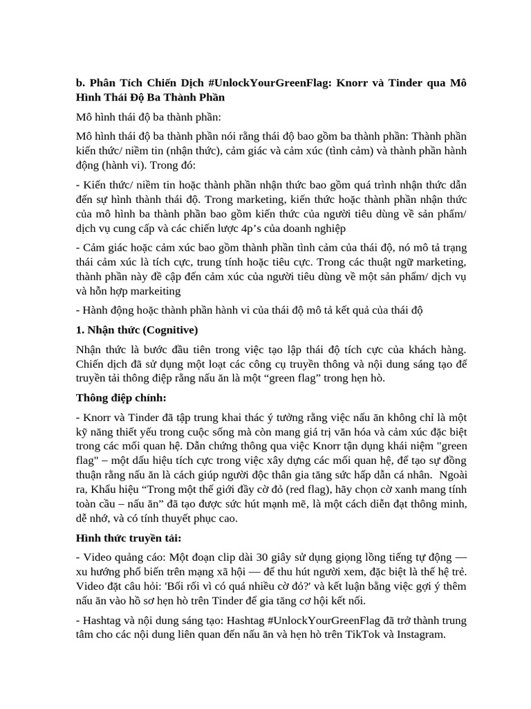 Phan Tich UnlockYourGreenFlag | PDF