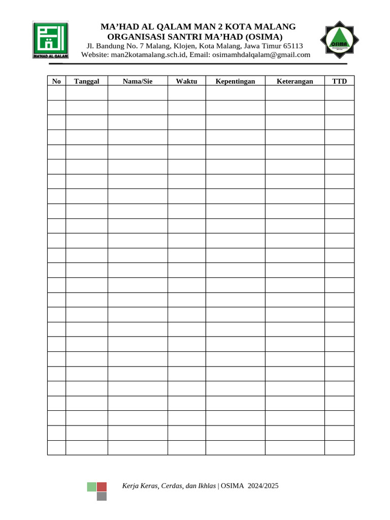 tabel pinjam printer | PDF