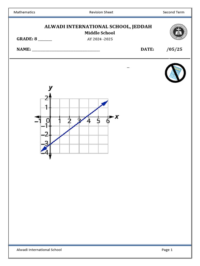 Revision Sheet Term 2 (1-5) | PDF | Trigonometry | Mathematics