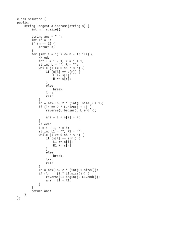 Longest Palindromic | PDF