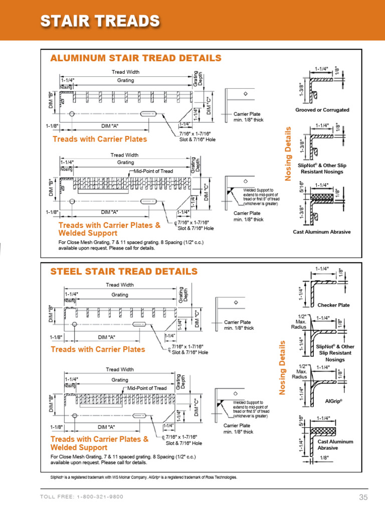 Aluminum Grating Treads | PDF | Mechanical Engineering