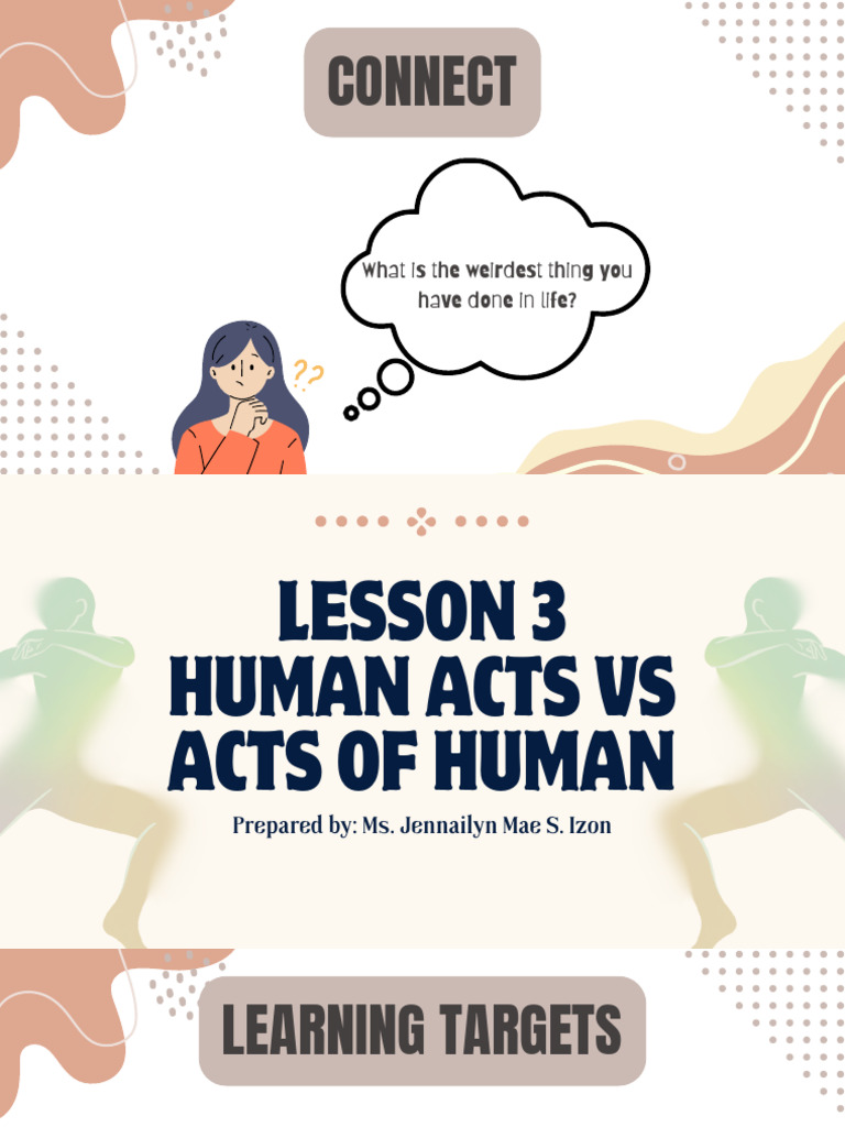 Lesson 3 Human Acts and Acts of Man | PDF