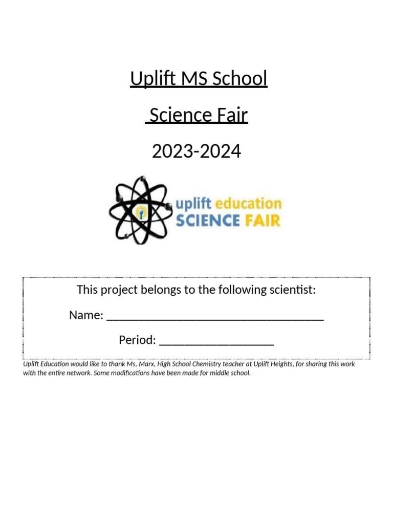 Science Fair Lab Report | PDF | Experiment | Hypothesis