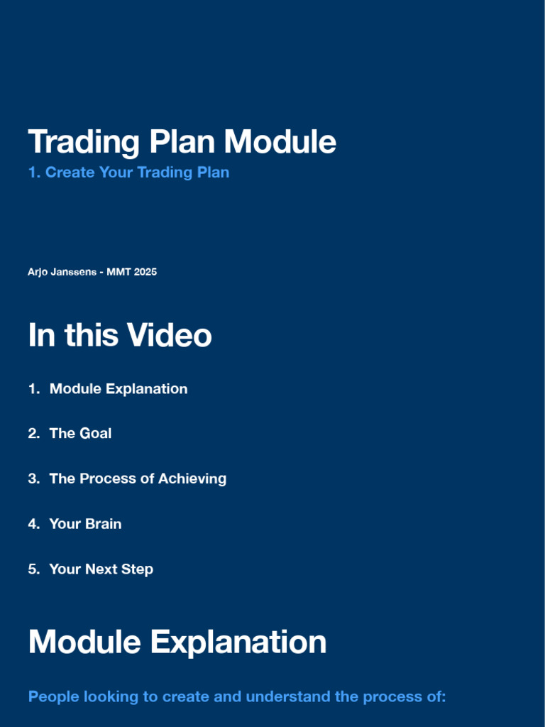 Create Your Trading Plan | PDF