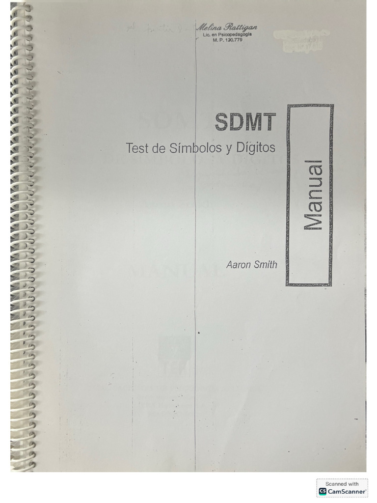 SDMT Test de Símbolos y Dígitos | PDF