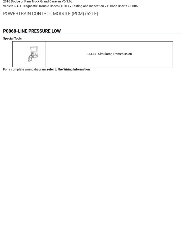 p0868 - 16dgc | PDF | Electrical Network | Electrical Connector