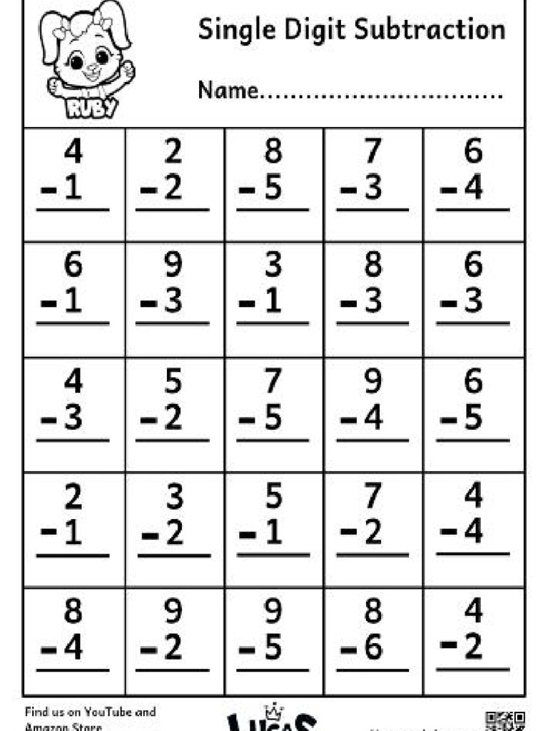 Math Kids - Add, Subtract, Count, and Learn Worksheet | PDF