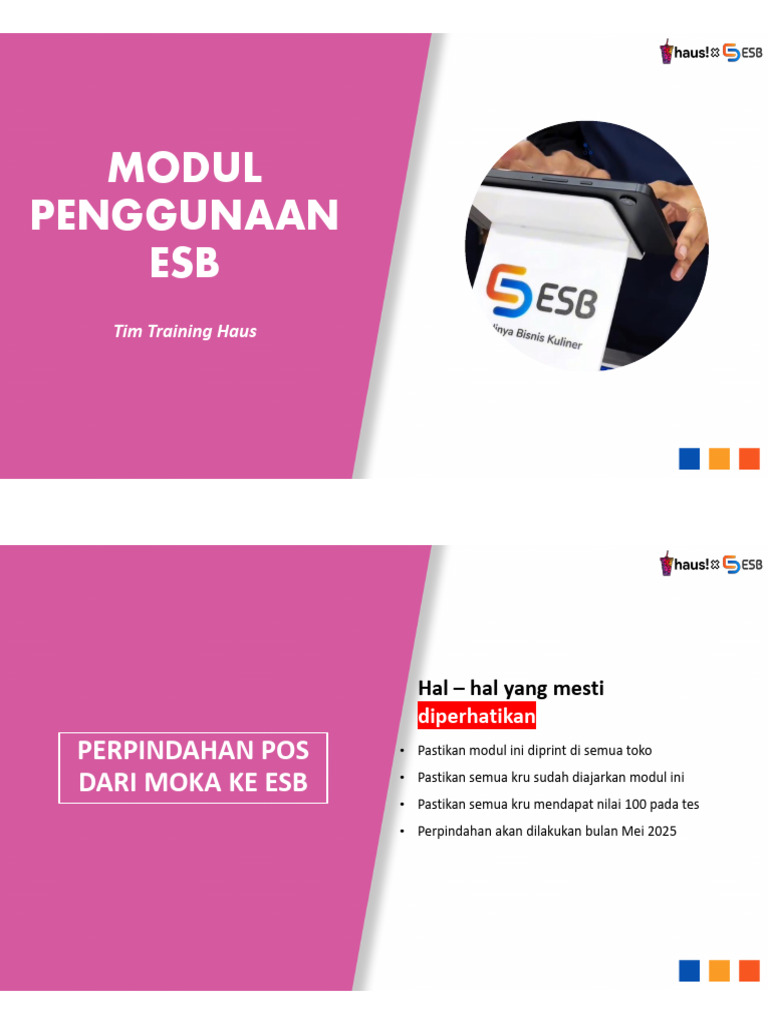 Modul Penggunaan Esb | PDF