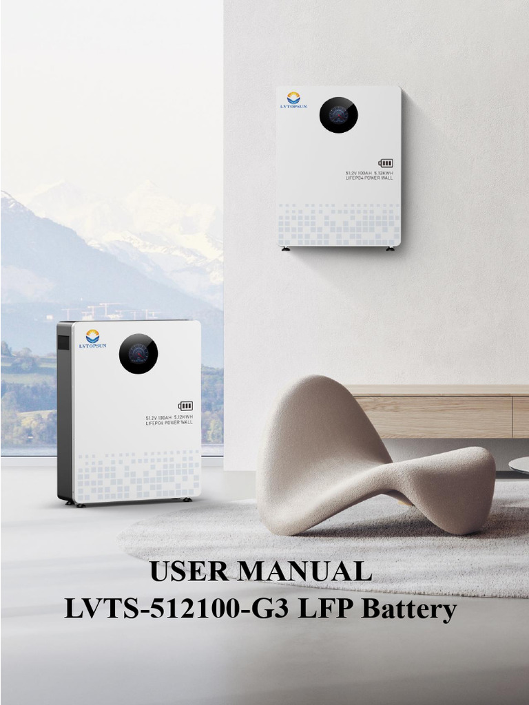 LVTS-512100-G3 Battery User Manual | PDF | Rechargeable Battery ...