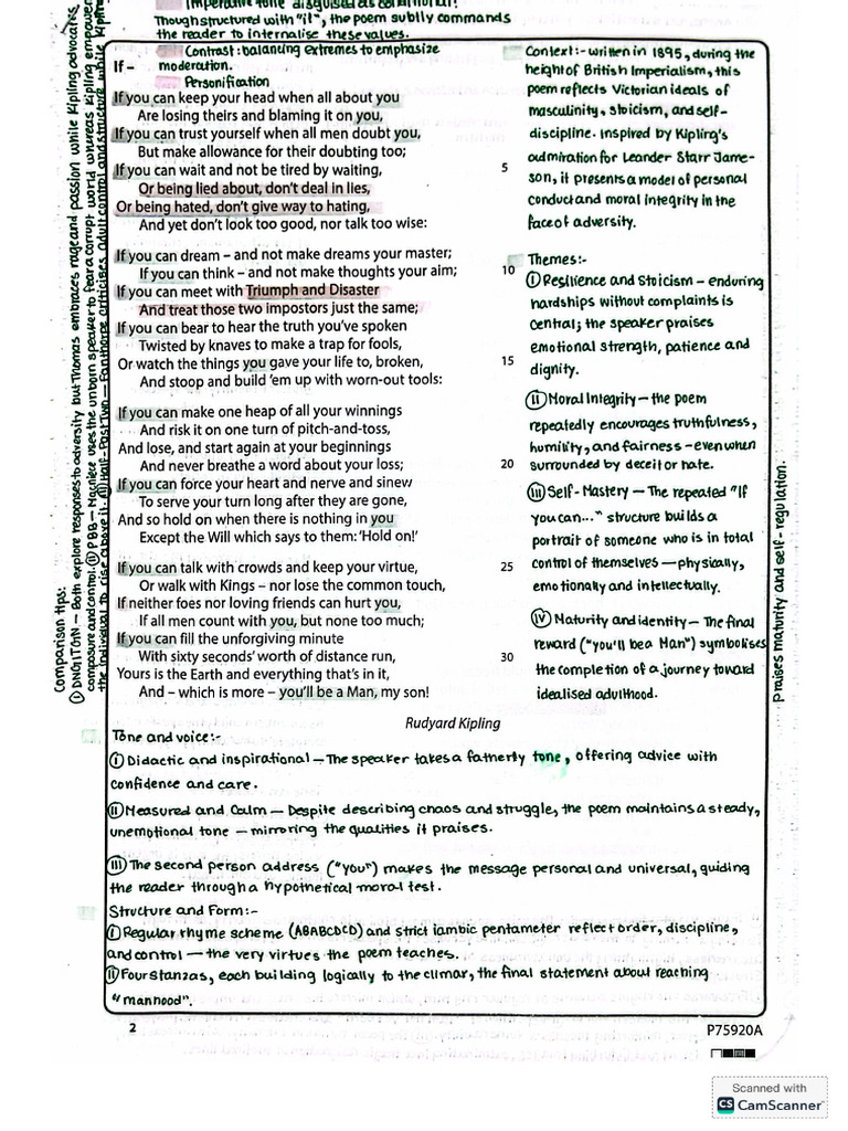 IGCSE English Literature Anthology | PDF