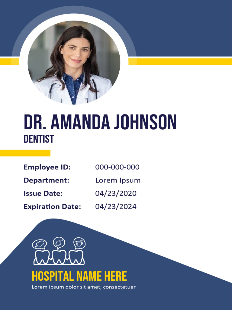Dentist Id Card Template | PDF