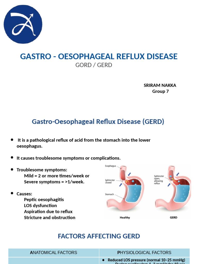 GERD Definition and Clinical Features | PDF | Gastroesophageal Reflux ...