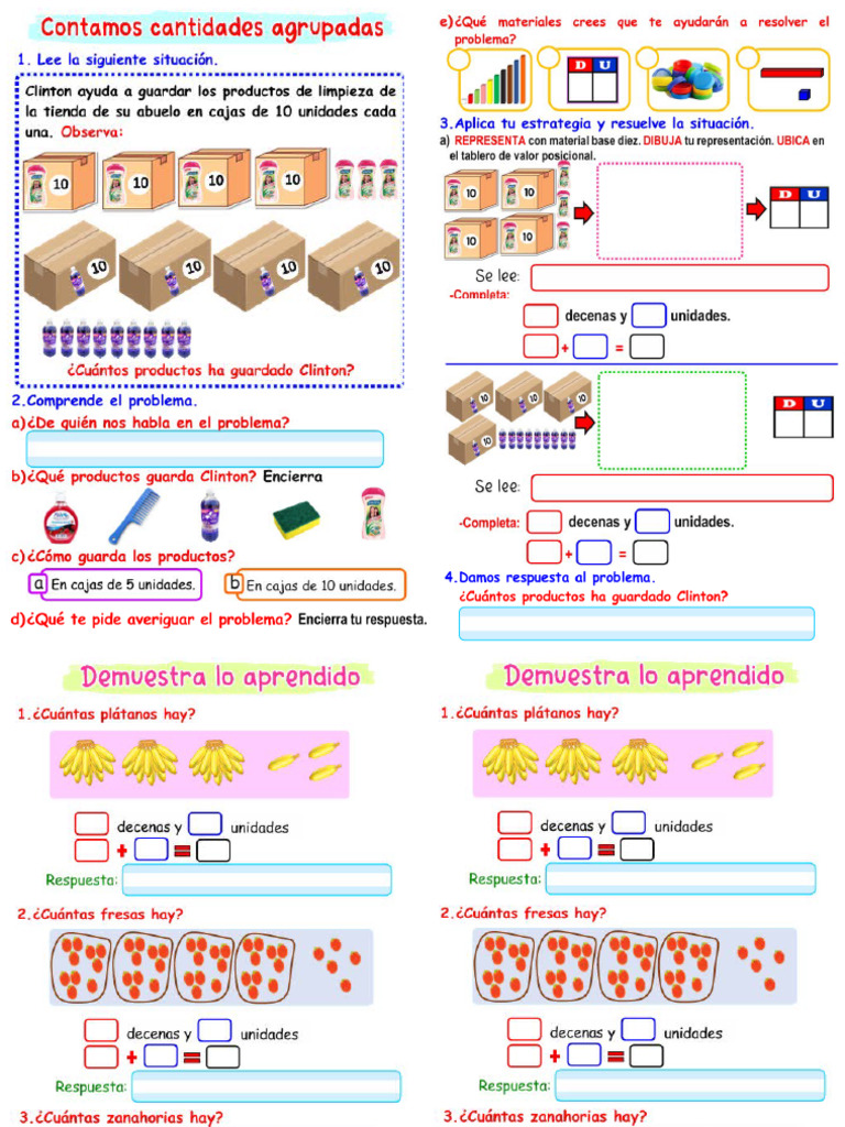 2do - U2 - FICHAS - Mat - CONTAMOS CANTIDADES AGRUPADAS | PDF