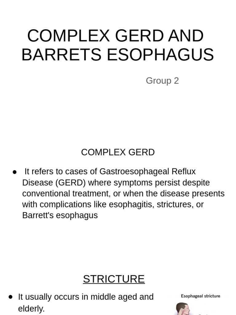 Complex Gerd and Barrets Esophagus | PDF | Gastroesophageal Reflux ...