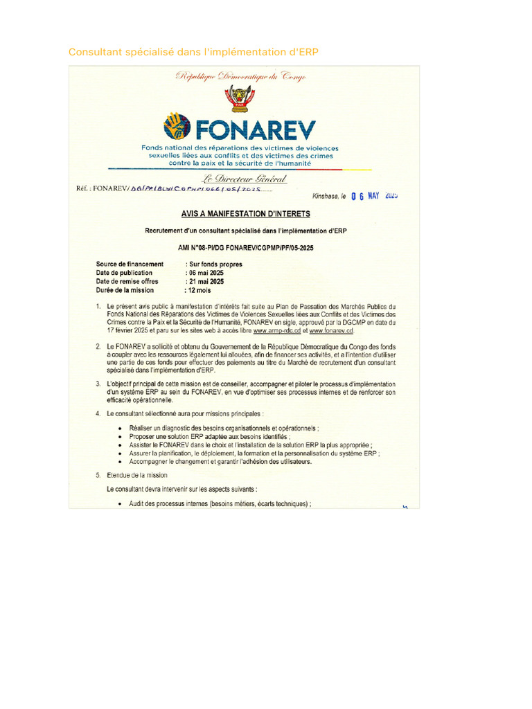 Consultant Specialise Dans Limplementation Derp | PDF