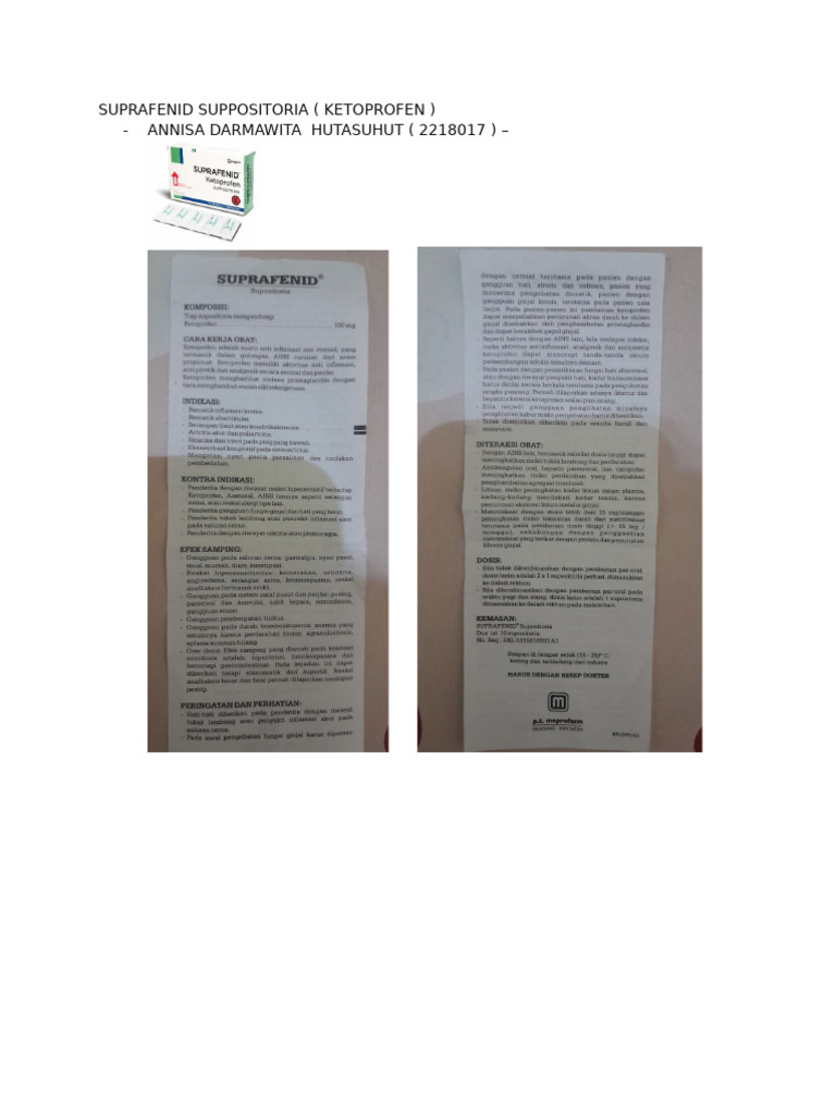 Suprafenid Suppositoria | PDF