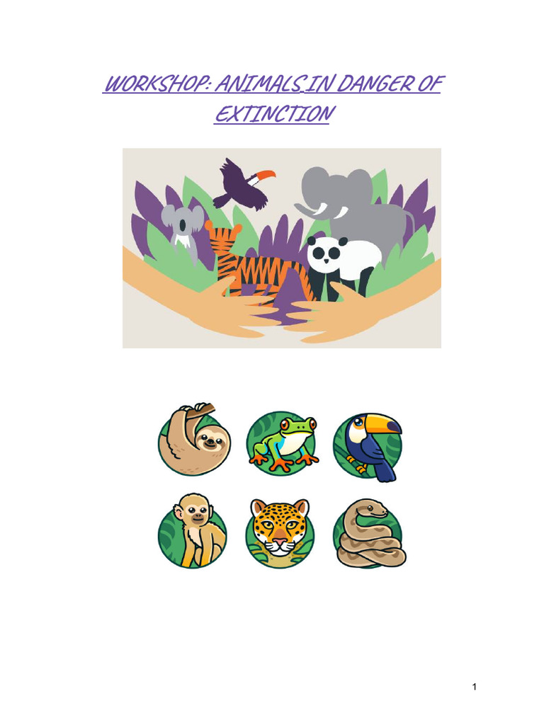 Science Booklet - Endangered Animals | PDF | Endangered Species ...