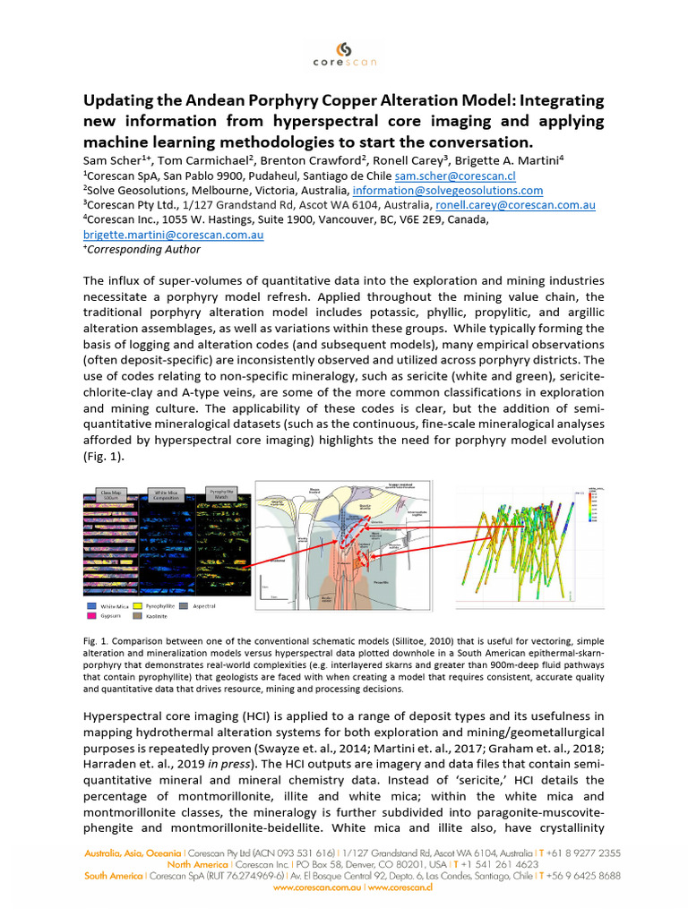 Updating The Andean Porphyry Copper Alteration Model Integrating New ...