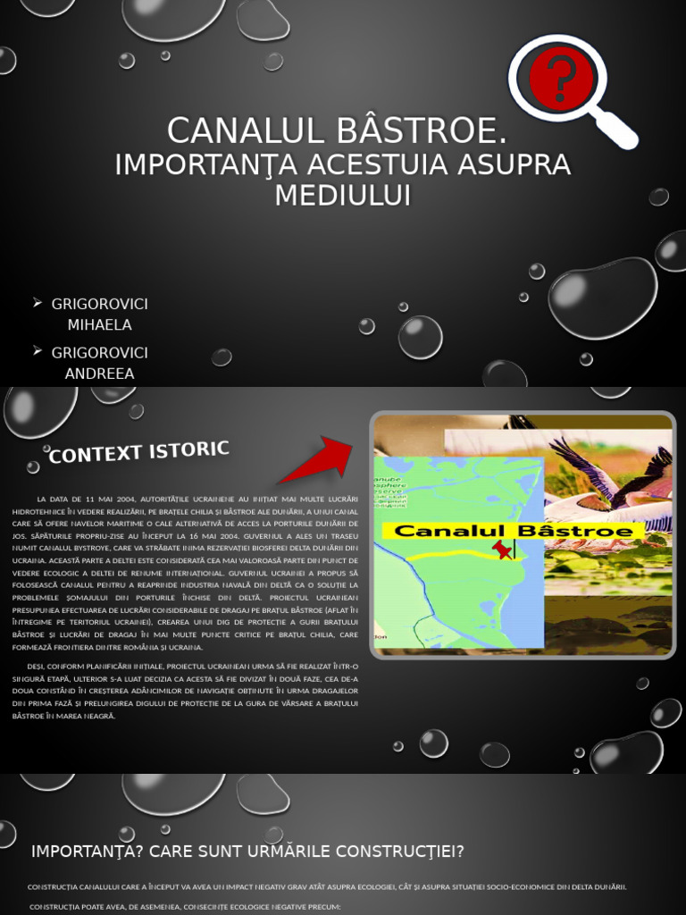 Canalul Bastroe Proiect | PDF