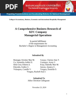 KFC Objectives | PDF | Fast Food Restaurants | Business Economics