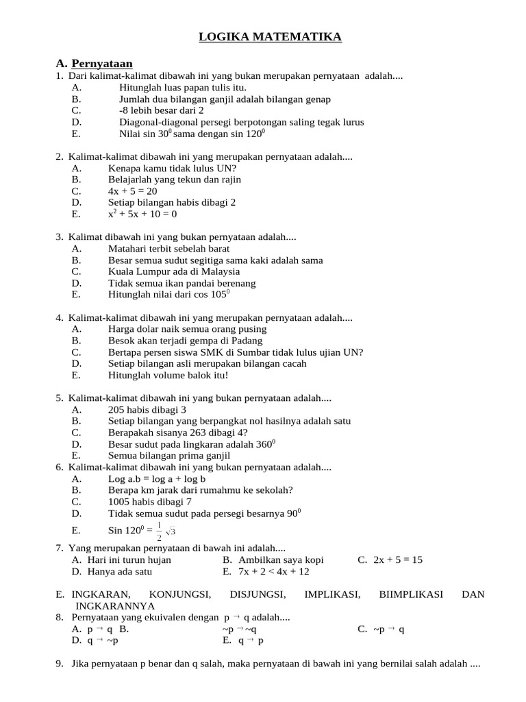 Logika Matematika | PDF