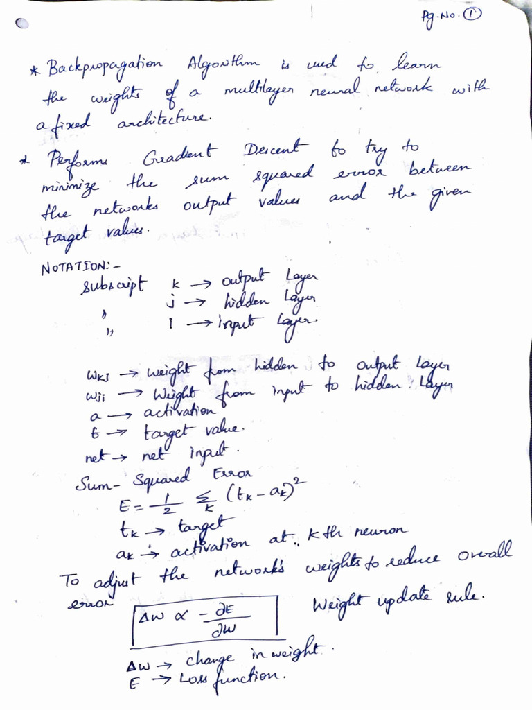Back Propagation Derivation and Nn Problem | PDF