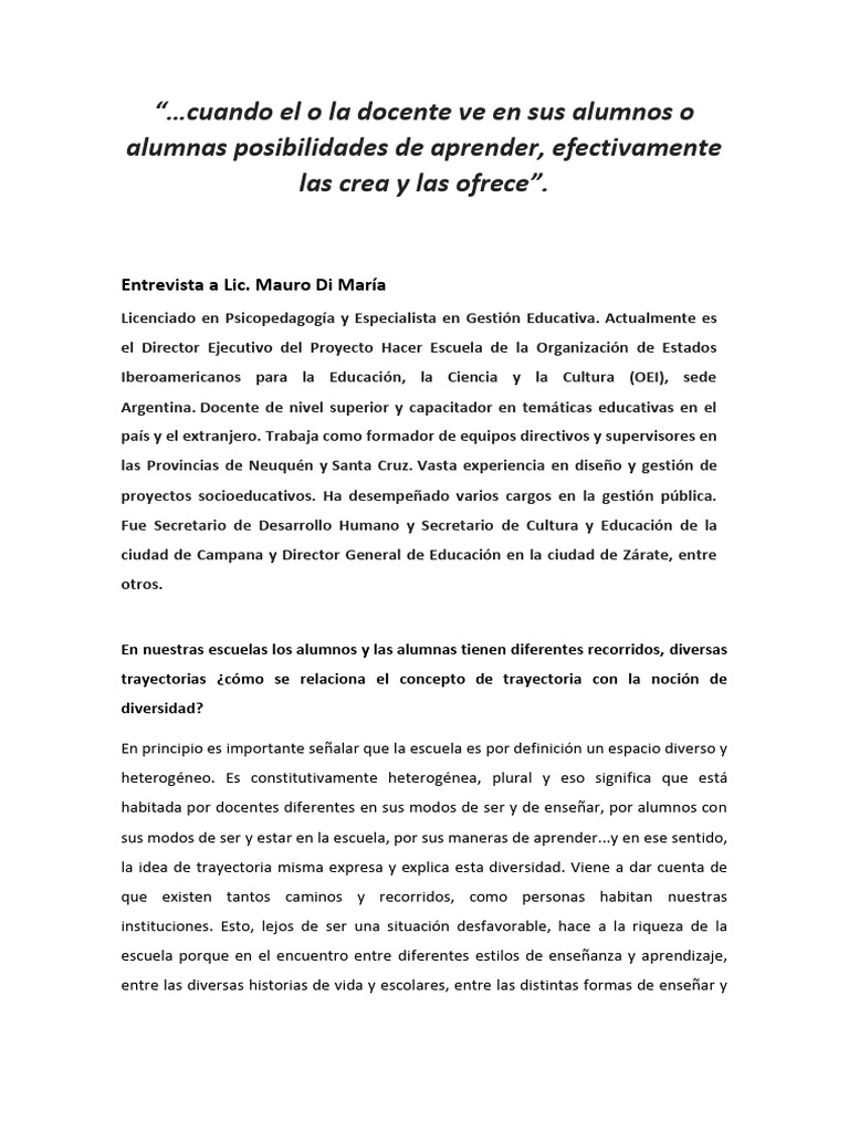 Mauro Di Maria 1 | PDF | Aprendizaje | Escuelas