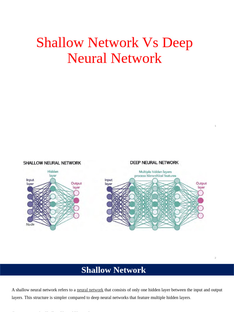 Shallow Network Vs Deep Neural Network | PDF