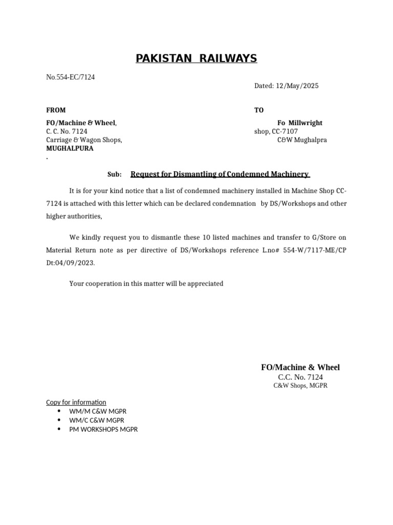 Dismantle Machines | PDF