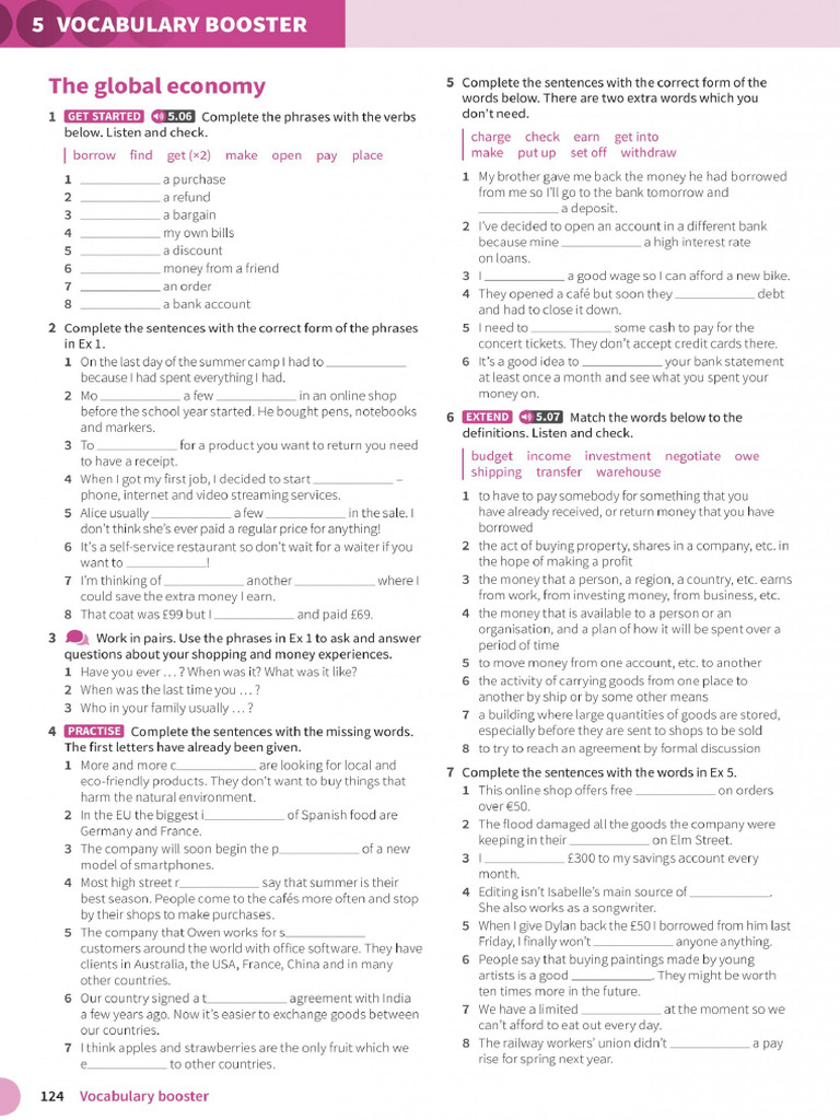 The Global Economy Vocab | PDF