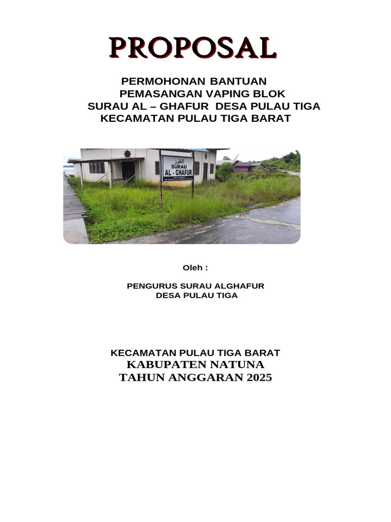 Proposal Surau Paving | PDF