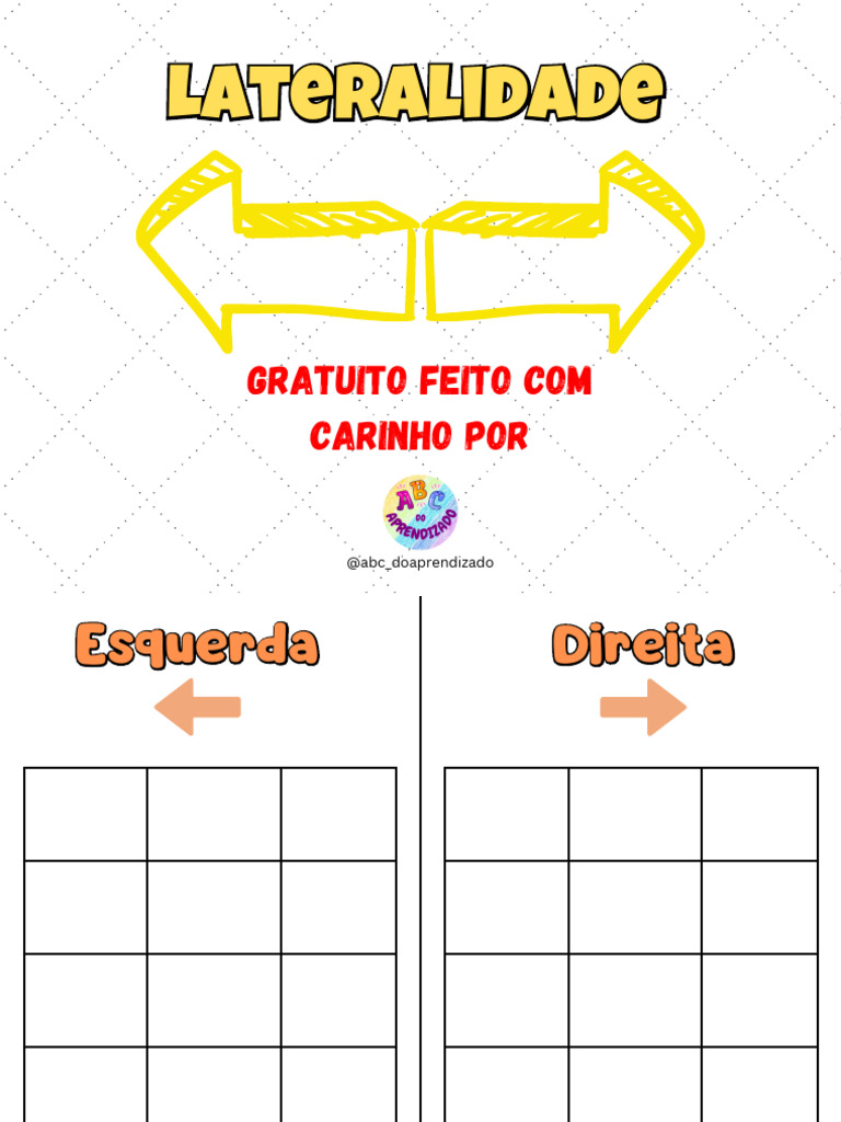 Atividades de Lateralidade para Crianças | PDF