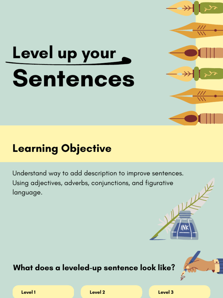 Level 1 Sentences The Cat Walked. The Sun Shone. She Laughed. They ...