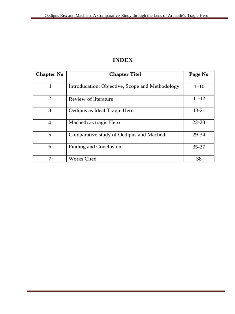 Oedipus Rex and Macbeth A Comparative Study Through The Lens of ...