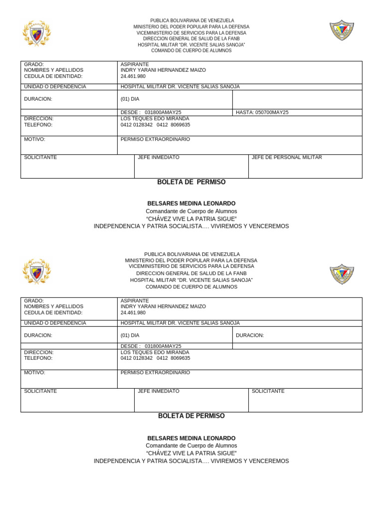 Boleta Castillo Formato | PDF | Venezuela | Política de venezuela
