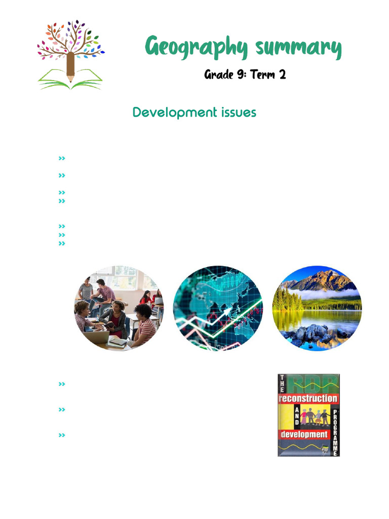 Grade 9 Term 2 Geography Summary | PDF | Fair Trade | Gross Domestic ...