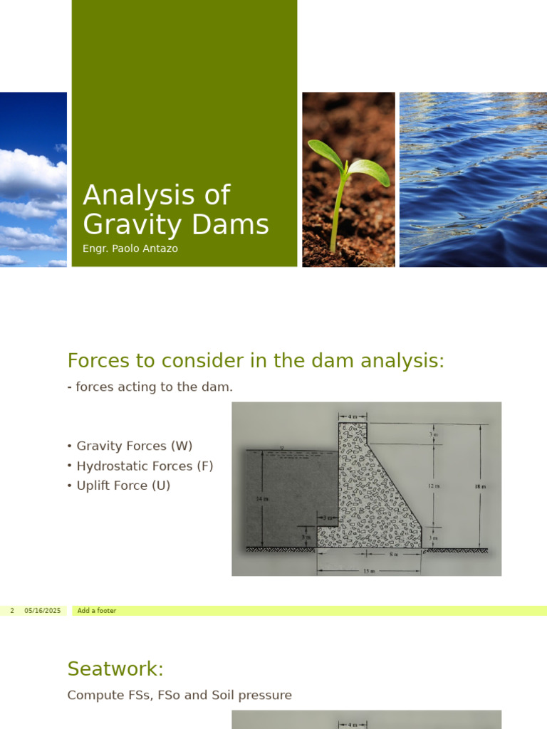Lesson 5 Analysis of Gravity Dams | PDF | Dam | Physical Quantities