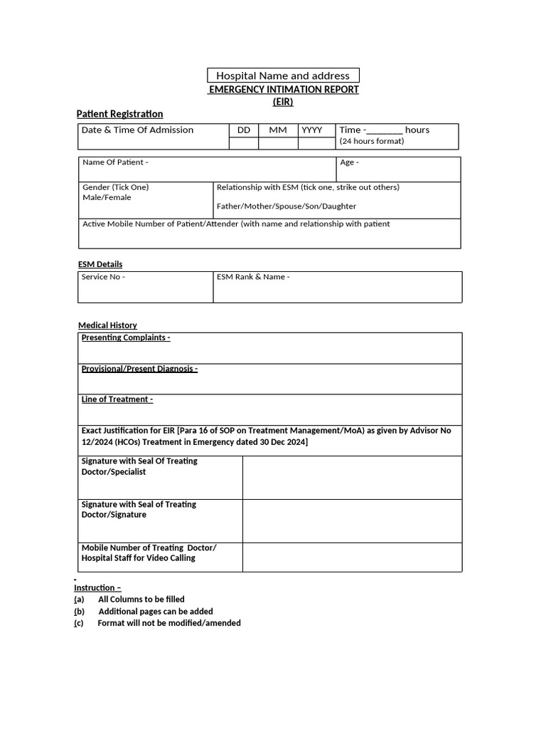 EIR Intimation Letter All Panels | PDF