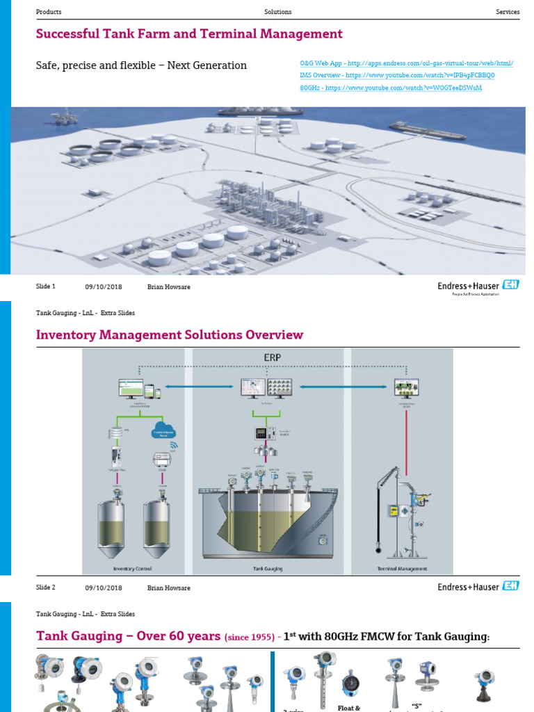2018 - Tank Gauging - LNL - Extra Slides 1 | PDF | Radar | Microwave