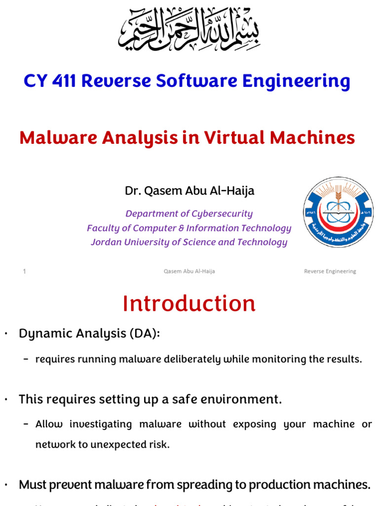 04- Malware Analysis in Virtual Machines | PDF | Virtual Machine | Virtualization
