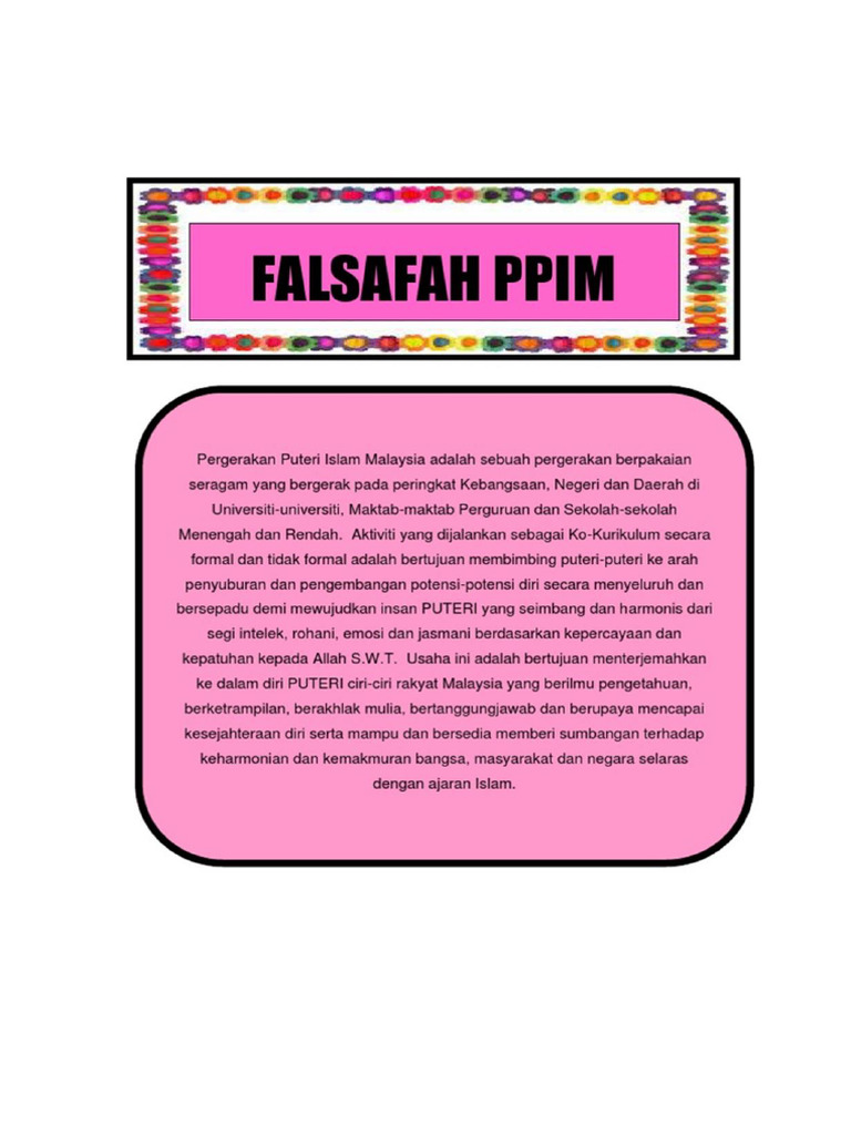 Falsafah PPIM | PDF